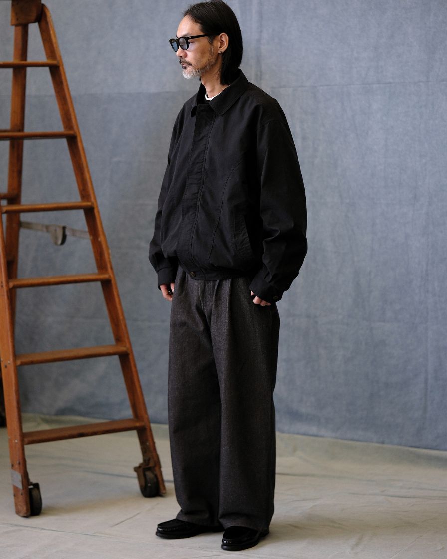 Pleated Workwear Pants Slub Cotton - 'Work Blues' | LaourUnionClothing – Labour Union Clothing ...