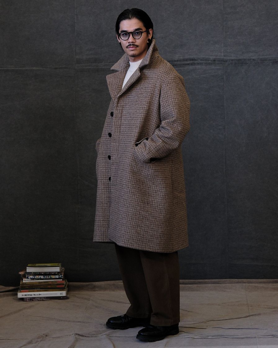 Hundstooth Wool Trench Coat | LabourUnionClothing. – Labour Union ...