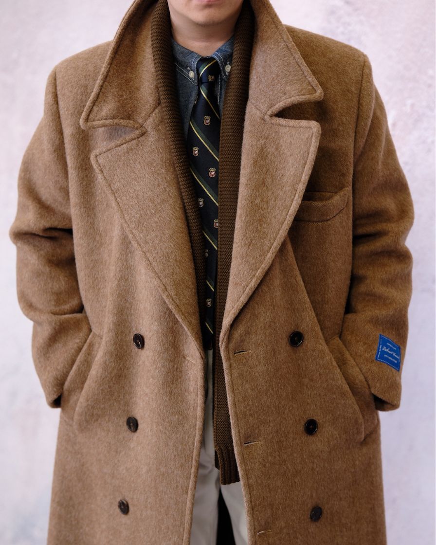 Tweed Peaked Lapel Double-breasted Trench Coat – Labour Union Clothing ...