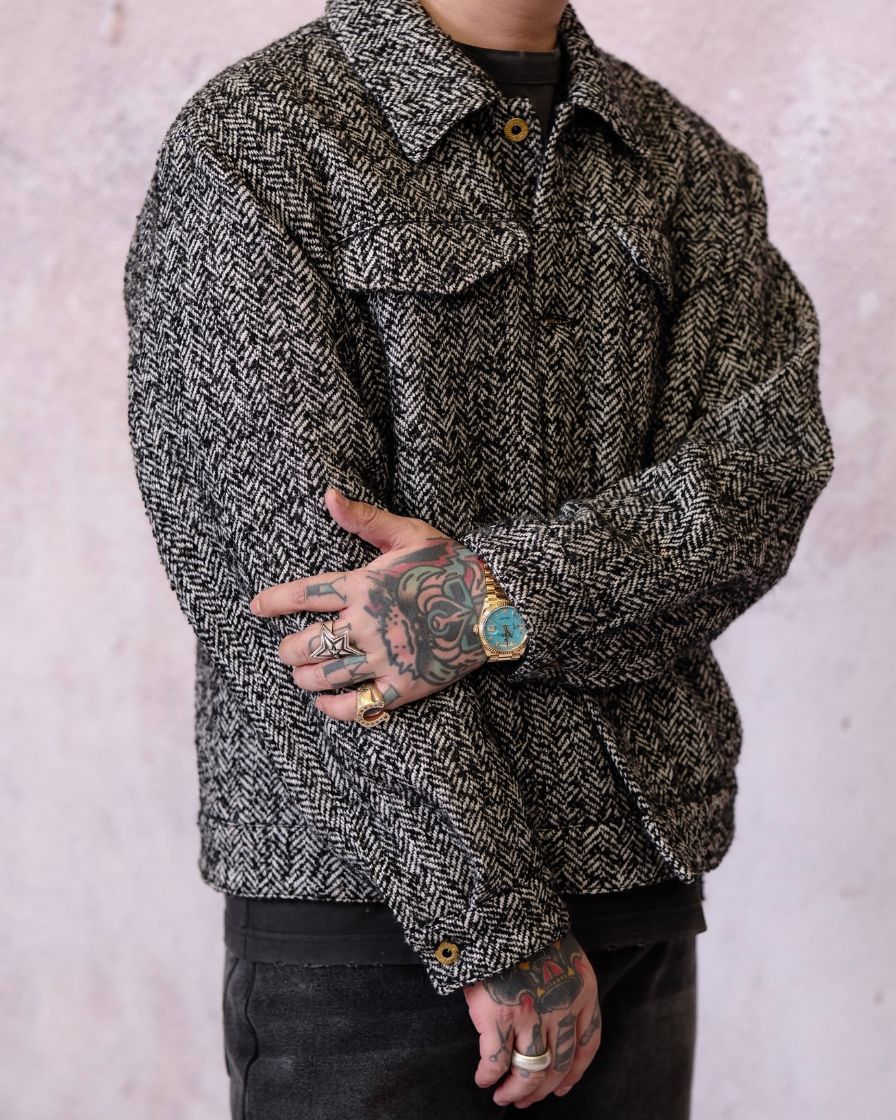 Salt&Pepper Tweed Trucker Jacket – Labour Union Clothing-Since 1986 ...