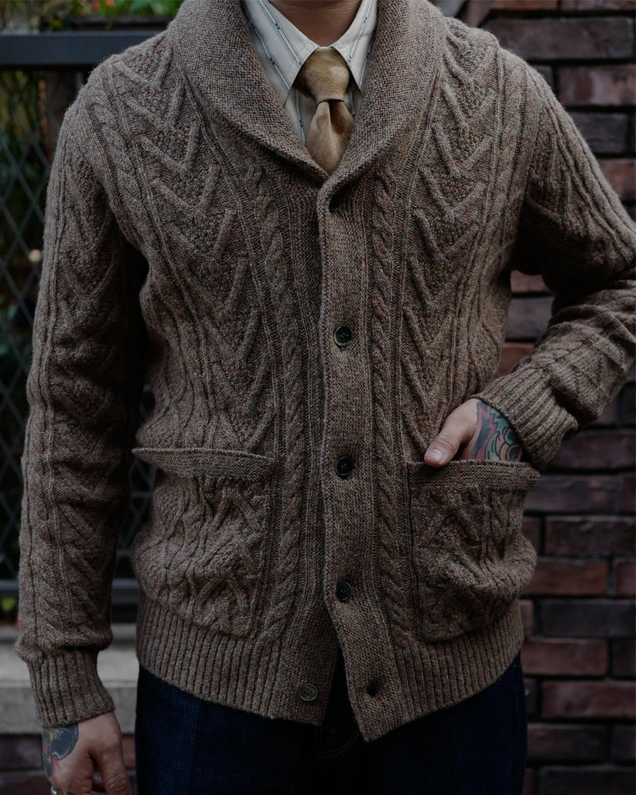 Shetland Wool Cable-knit Cardigan – Labour Union Clothing-Since 1986 ...