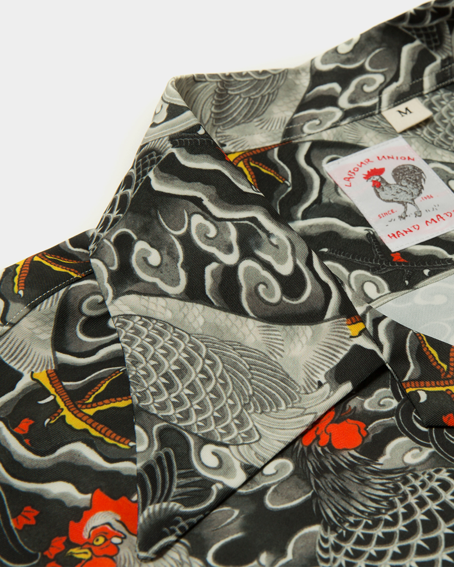 Labour Union X Jerry Sign Rooster Aloha Shirt – Labour Union Clothing ...