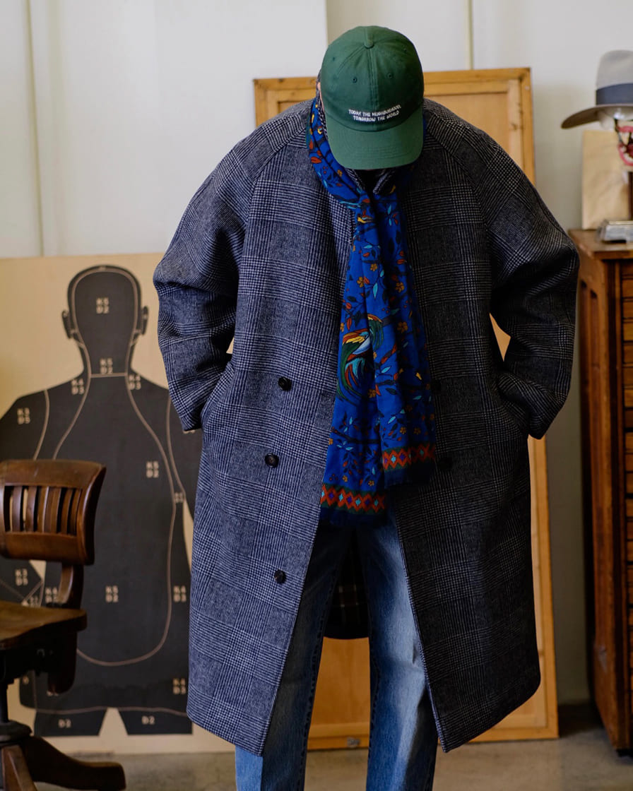 Checked Wool Balmacaan Coat | Labour Union Clothing | Timeless Style ...