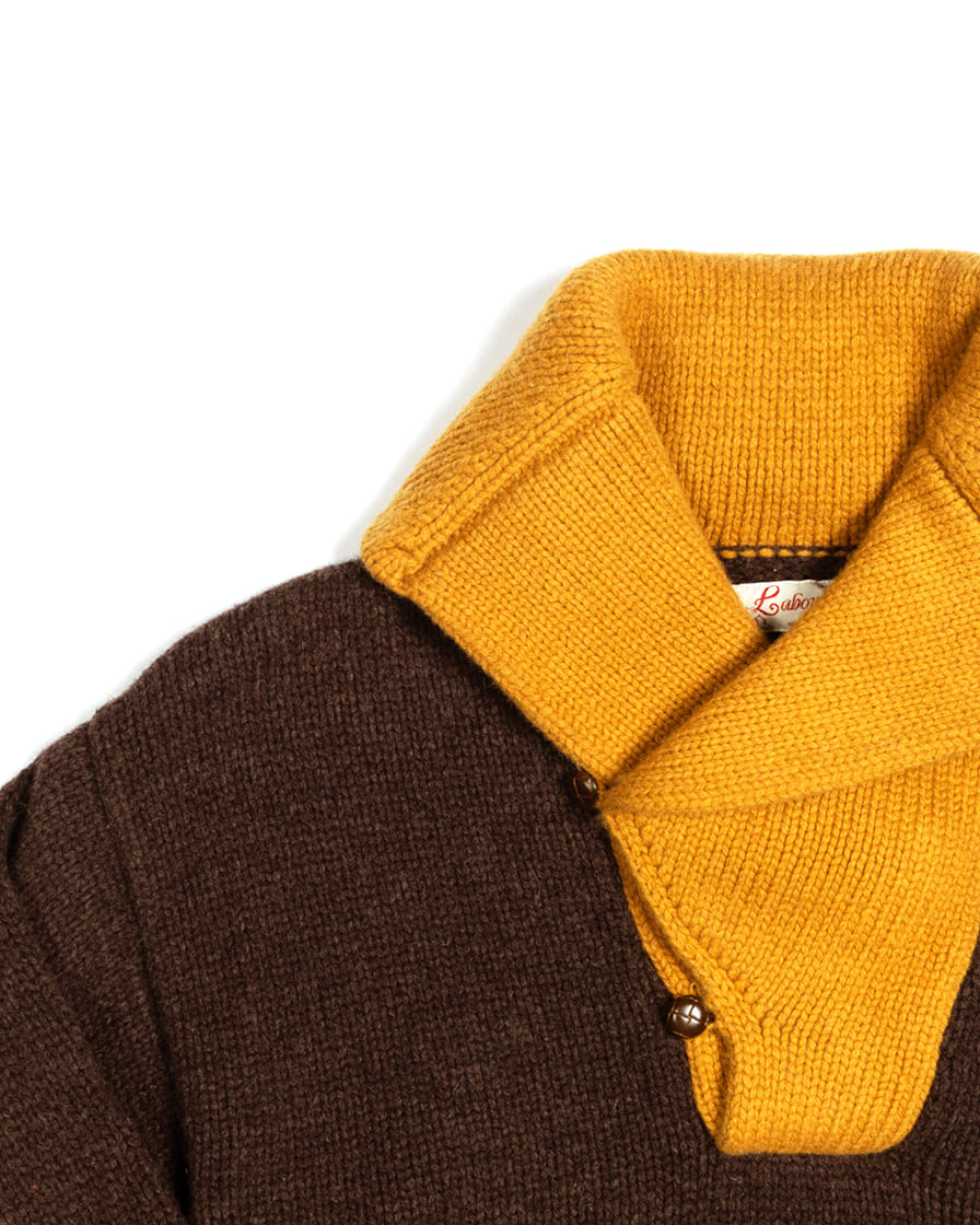 Two-tone Shawl Collar Jumper - Labour Union Clothing | Timeless Style ...