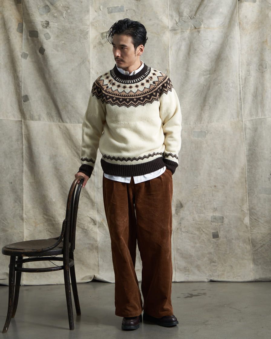 Cream Icelandic Wool Sweater | Mens Vintage Style Wear | Labour Union ...