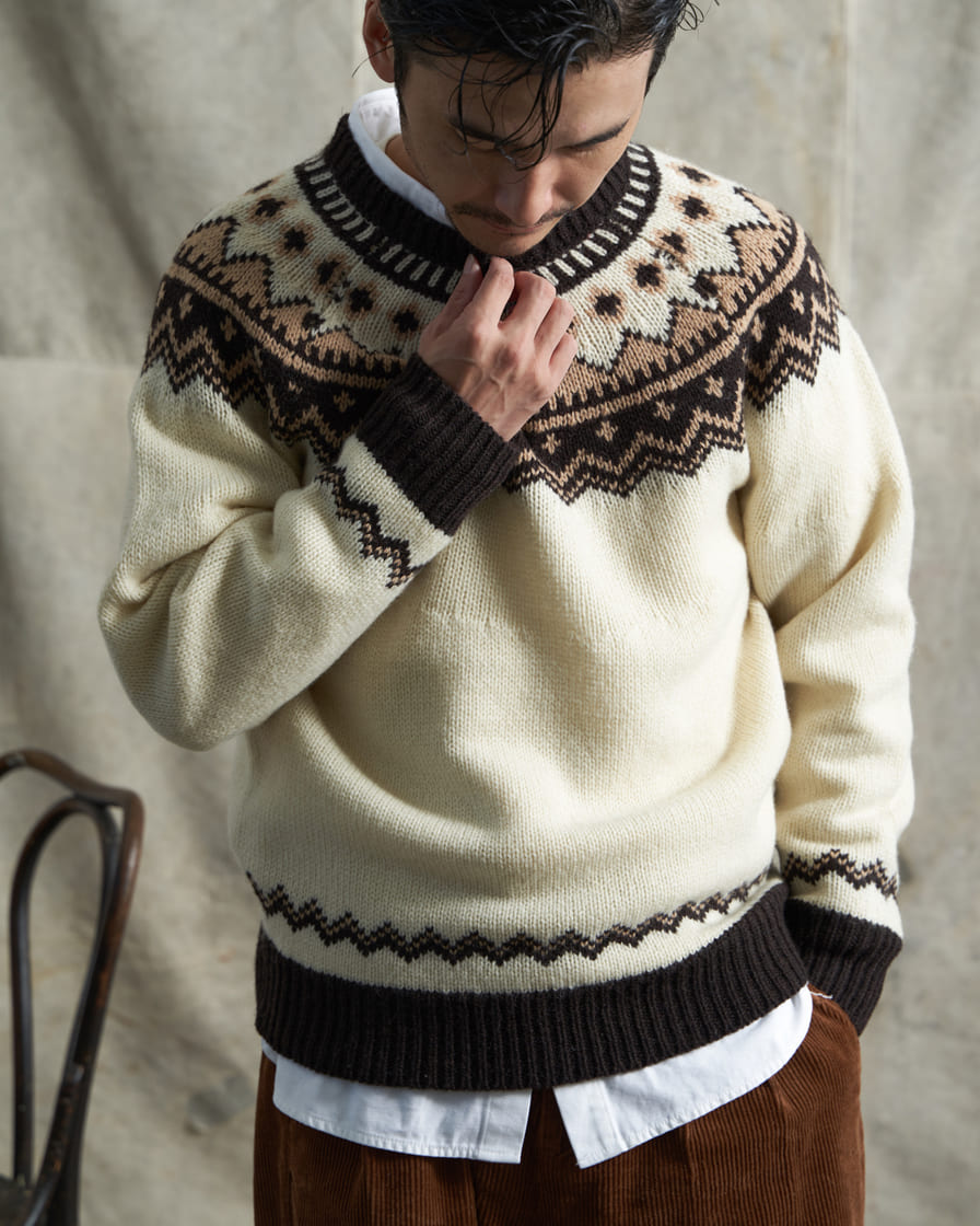 Cream Icelandic Wool Sweater | Mens Vintage Style Wear | Labour Union ...