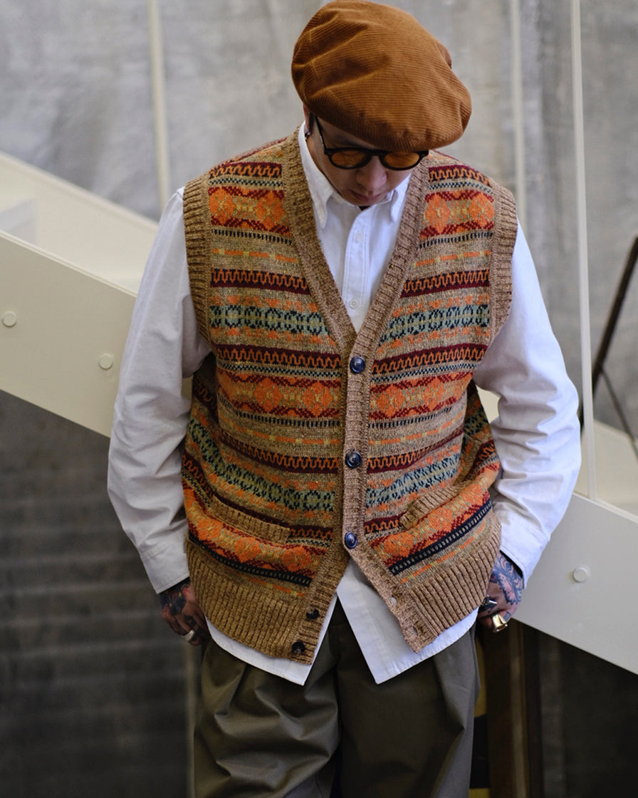 Fair Isle Knitting Vest | Labour Union Clothing 2022 AW – Labour Union ...