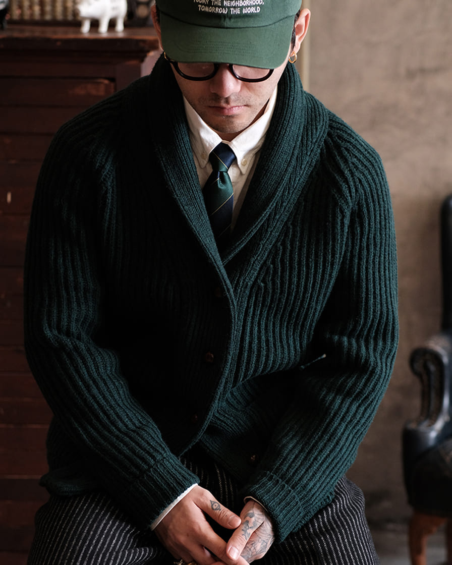 Cable Knit Cardigan - Labour Union Clothing 22AW | Timeless Style ...