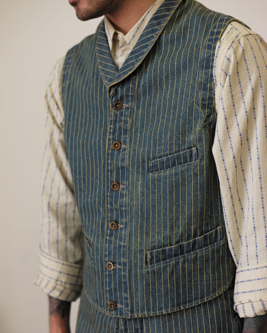 Washed Wabash Denim Vest – Labour Union Clothing-Since 1986 | Vintage ...
